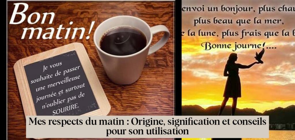 Mes respects du matin : Origine, signification et conseils pour son ...