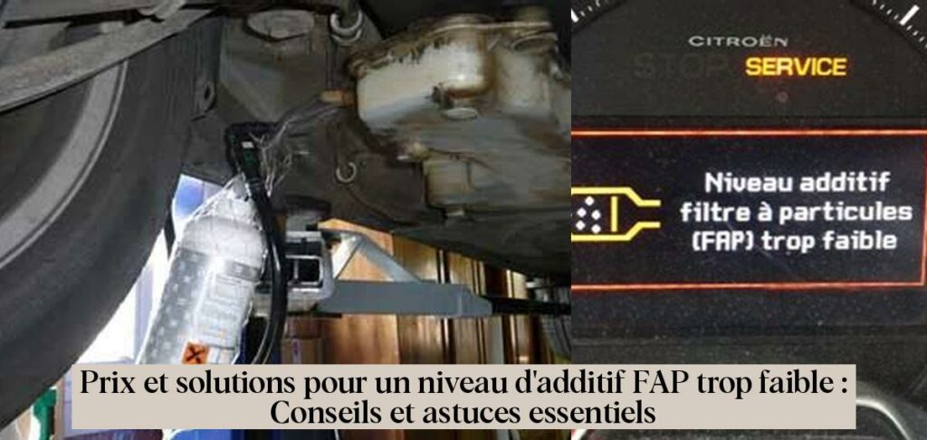 Prix et solutions pour un niveau d'additif FAP trop faible : Conseils ...